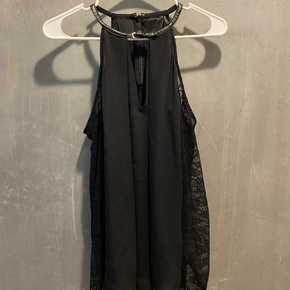 Marciano | Tops | Marciano Lace Up Black Cute Top | Poshmark